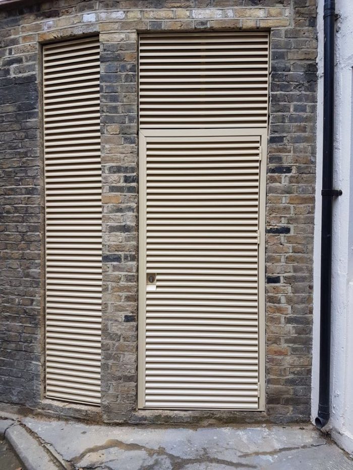 Louvred Fire Door installation - Maxium Doors